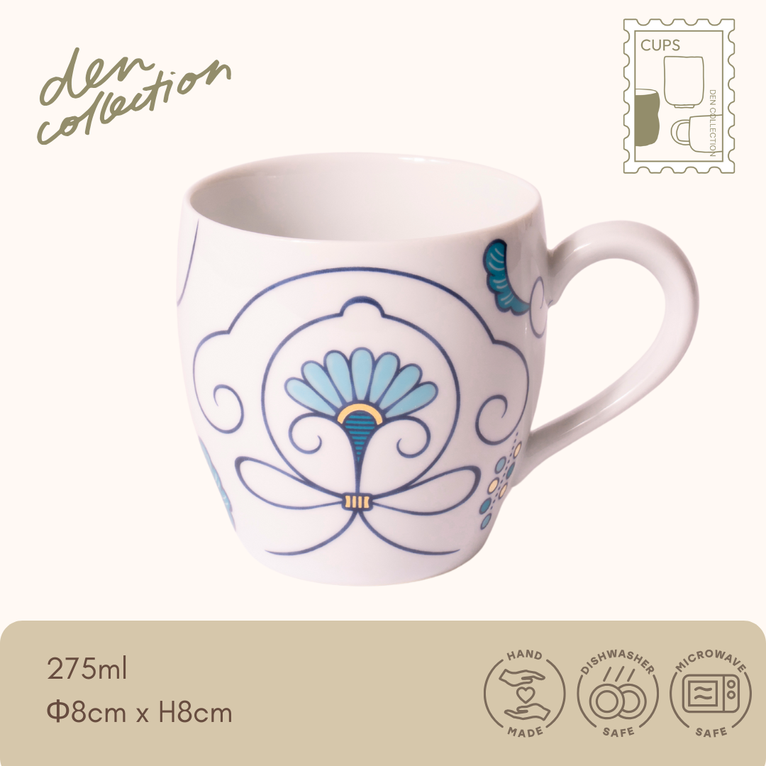 Yui Karakusa Mug Cup Hana-Asagi Blue – Den Collection