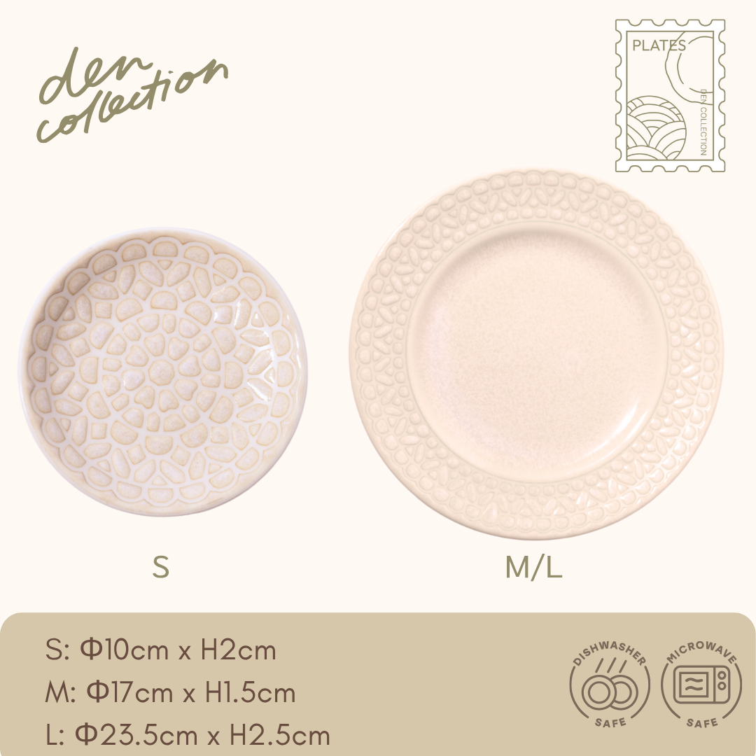 Lace Rhythm Plate - Ivory – Den Collection